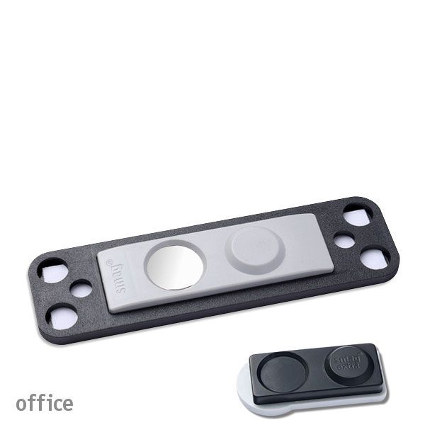 75 x 17 mm | schwarz | smag® Magnet, extra stark Namensschilder OFFICE ...