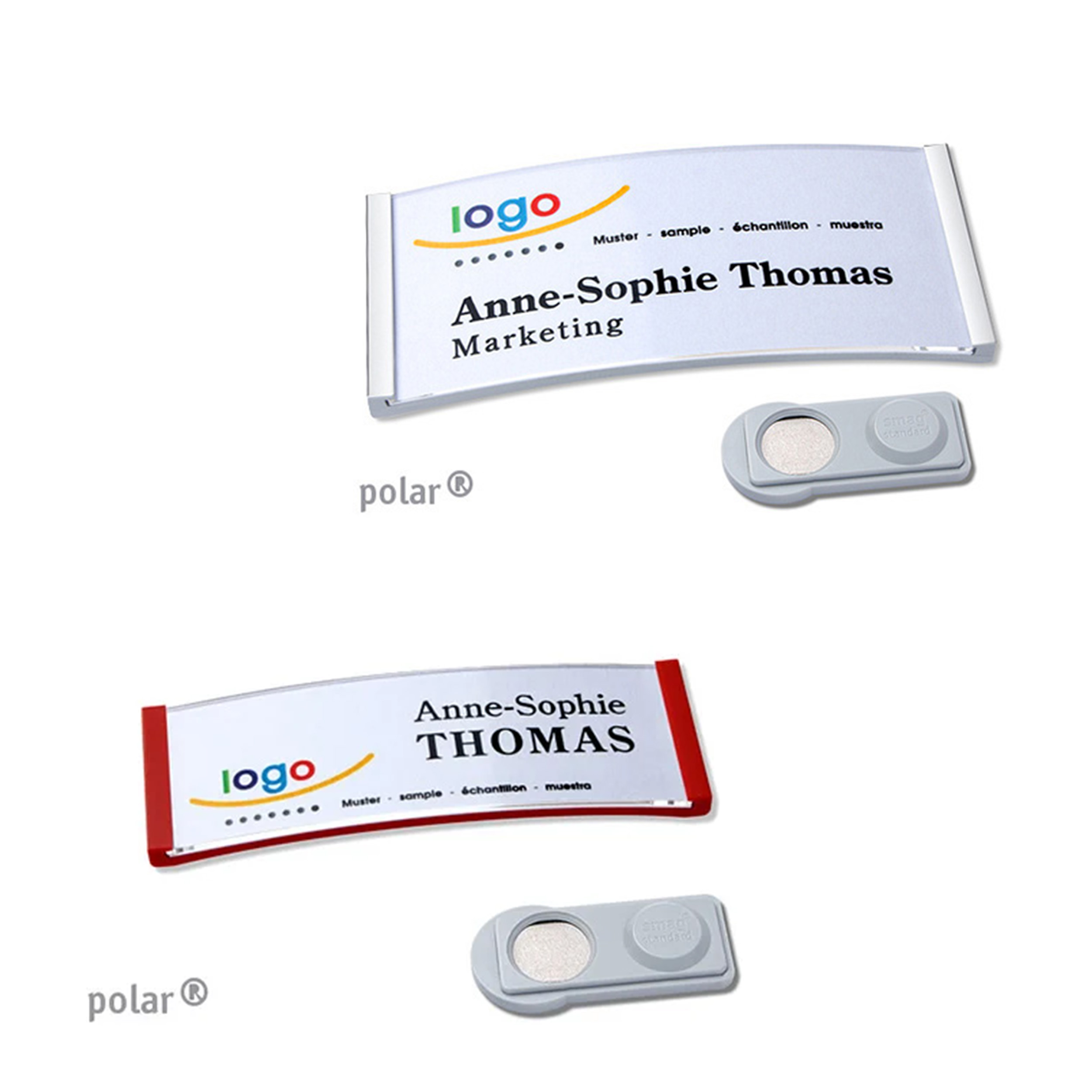 Namensschilder polar®, magnetisch | SPRINTIS