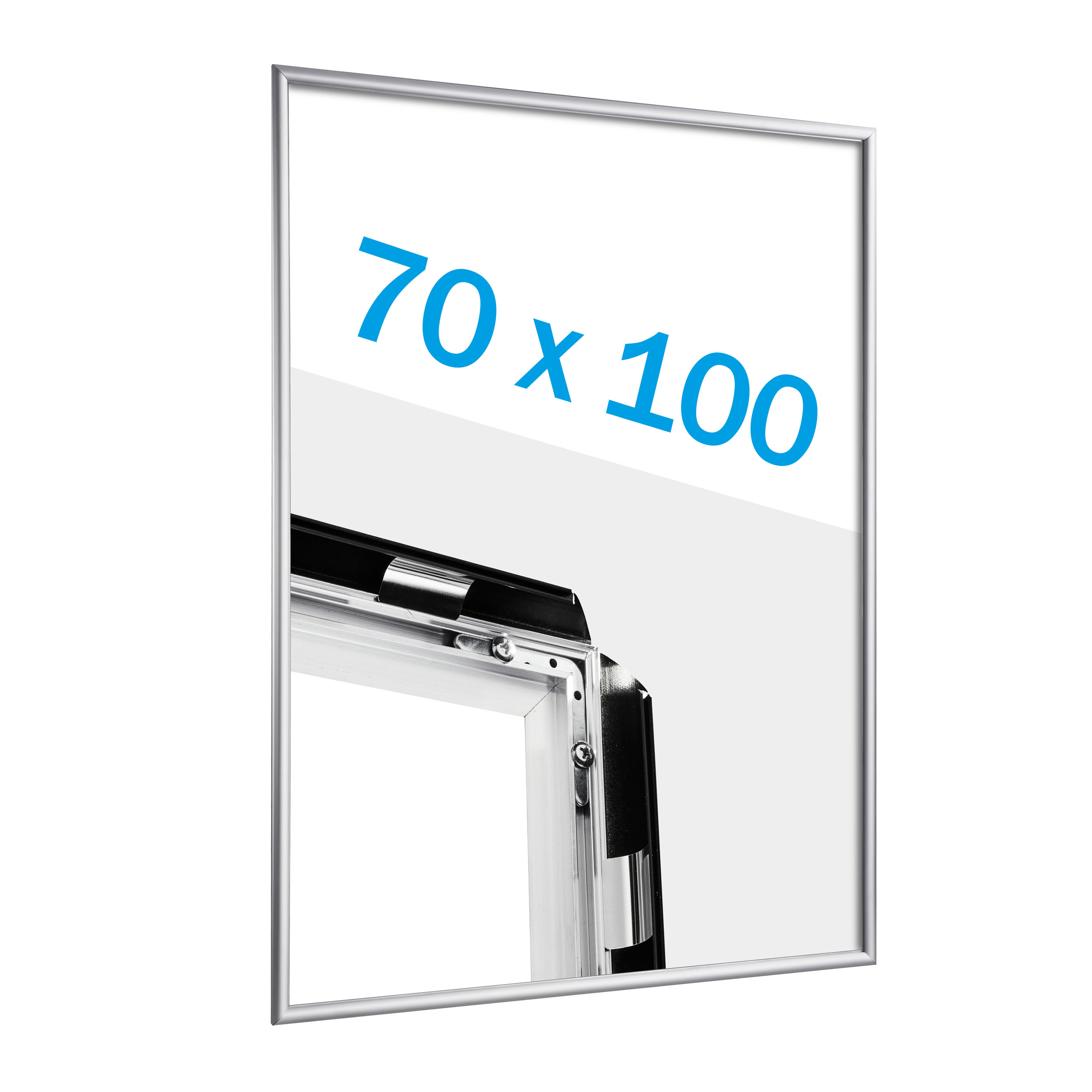 silber | 17 mm | Gehrung Klapprahmen B1 silber - 15 mm Profil | SPRINTIS