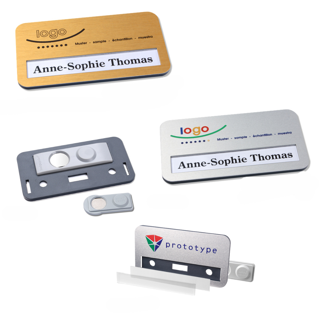 Namensschilder office alu-print Magnet | SPRINTIS