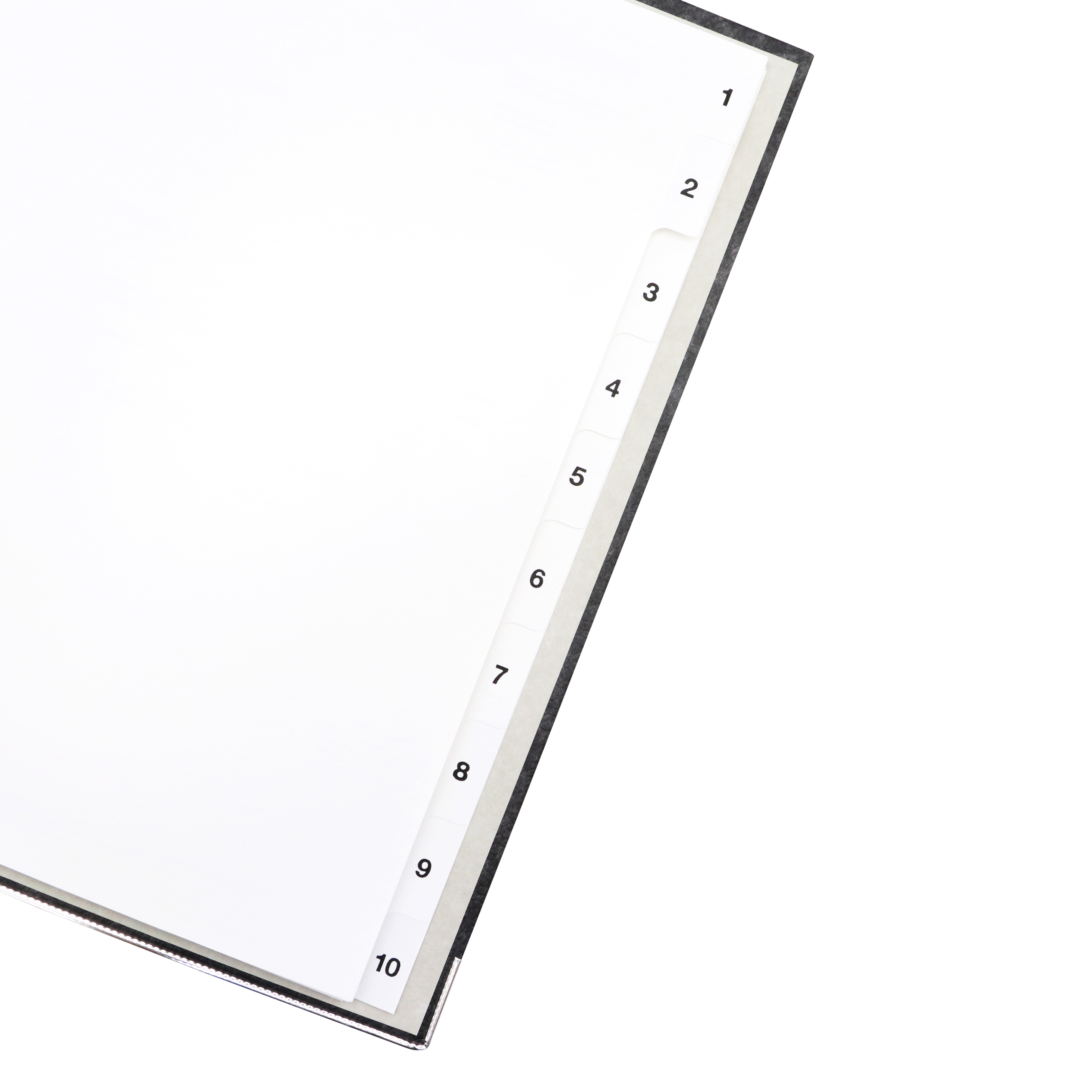 Ordnerregister, A4, 10-teilig (1-10), weiß | SPRINTIS