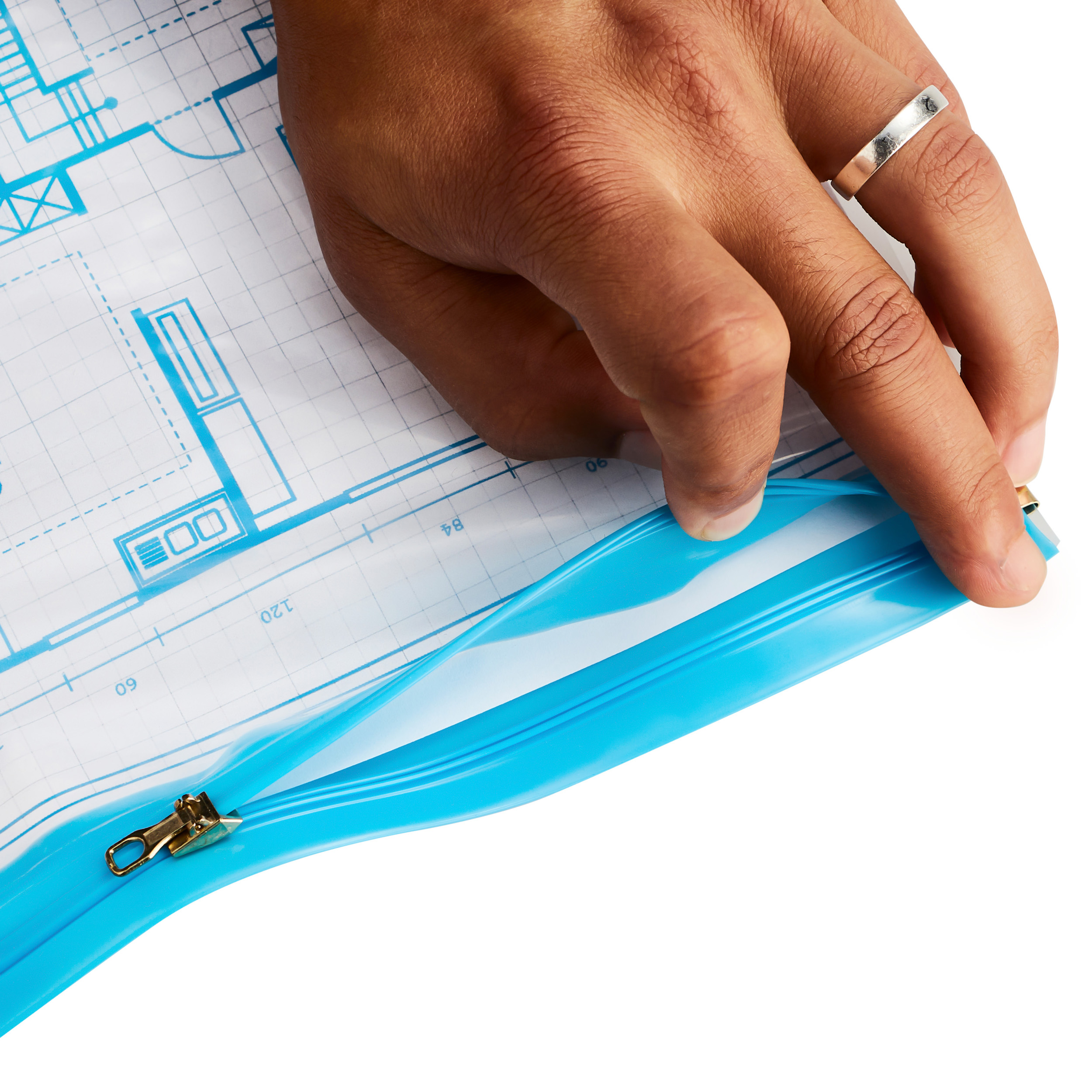 A4 SPRINTIS Planschutztaschen, mit Gleitverschluss, transparent | SPRINTIS